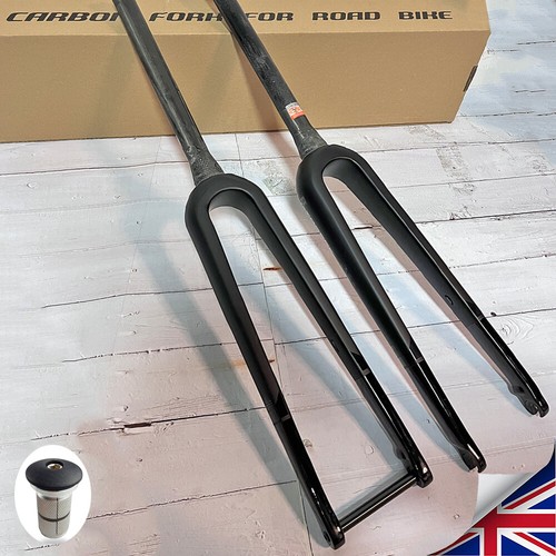 TOSEEK 700*45C Carbon Rigid Fork Gravel Road Bike Disc Brake 9mm QR/100 ...