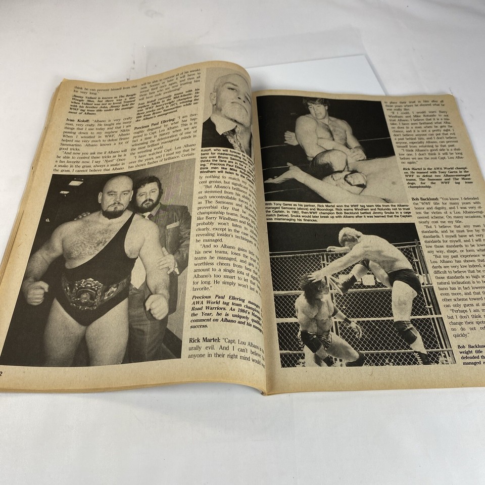 Sports Review Wrestling May 1985 Ric Flair Lou Albino Rick Steamboat | eBay