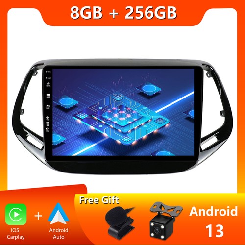 2 DIN Car Radio Android 13 For Jeep Compass 2017-2019 GPS Navi 256G ...