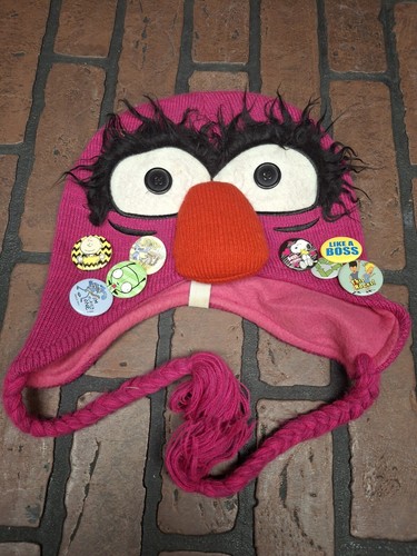 The Muppets Animal Large Face Eyes Nose Winter Ear Flap Hat With ...