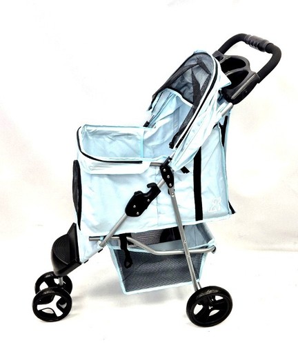DAPPER DOGS Doggy Pushchair Dog Stroller For Small Dogs NEW Light Blue ...