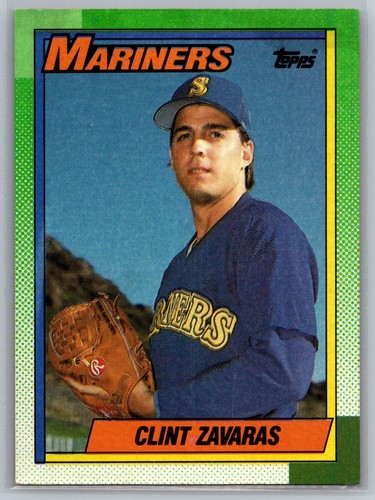1990 Topps - #89 Clint Zavaras (RC) Seattle Mariners MLB Baseball Card ...