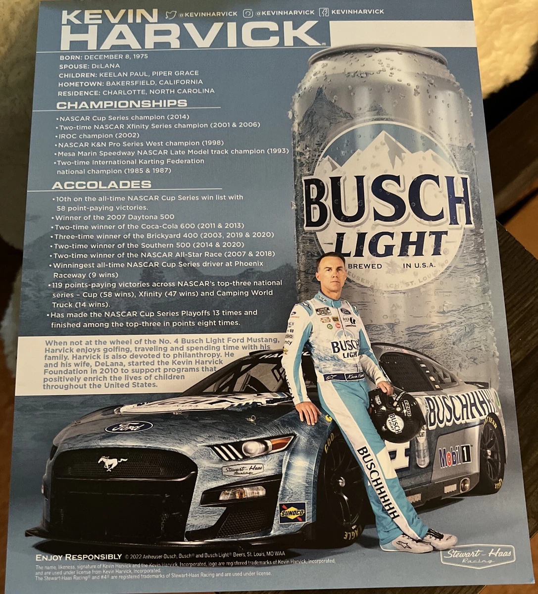 Kevin Harvick 2022 Champion Logo