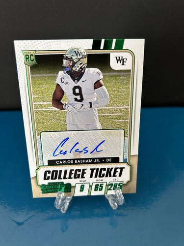 2021 Contenders Draft Picks College Ticket 17/49 Carlos Boogie Basham ...