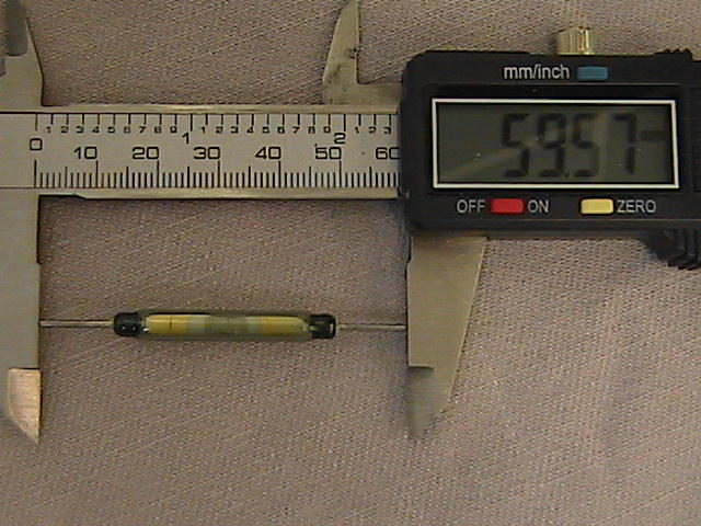 1pcs Magnetic Glass Reed Switch, N/O Contacts, Large Size, 5mm X 35mm ...