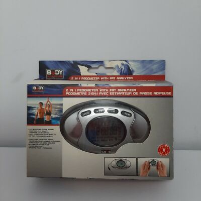 Body Sculpture Silver 2 In 1 Clock & Alarm Digital Pedometer with Fat ...