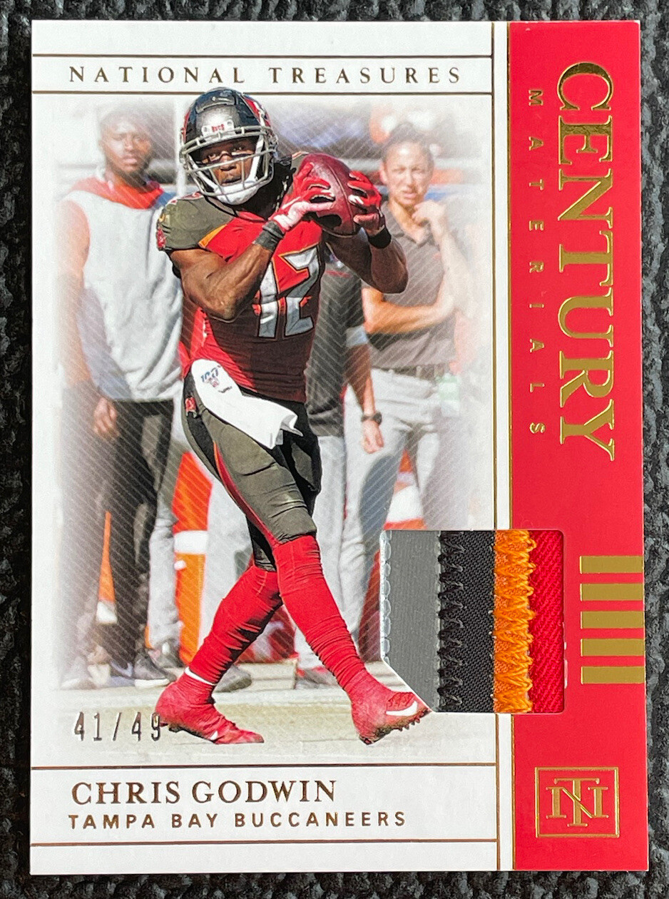 🔥CHRIS GODWIN 2019 NT CENTURY MATERIALS PRIME 5 COLOR USED JERSEY /49!🔥 ...