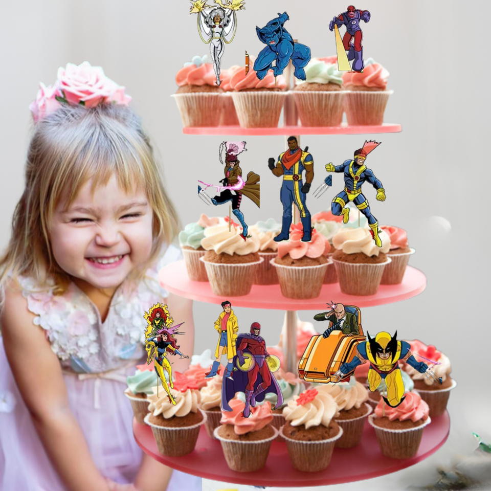 X MEN 97 wolverine cupcake topper birthday party supplies centerpiece ...