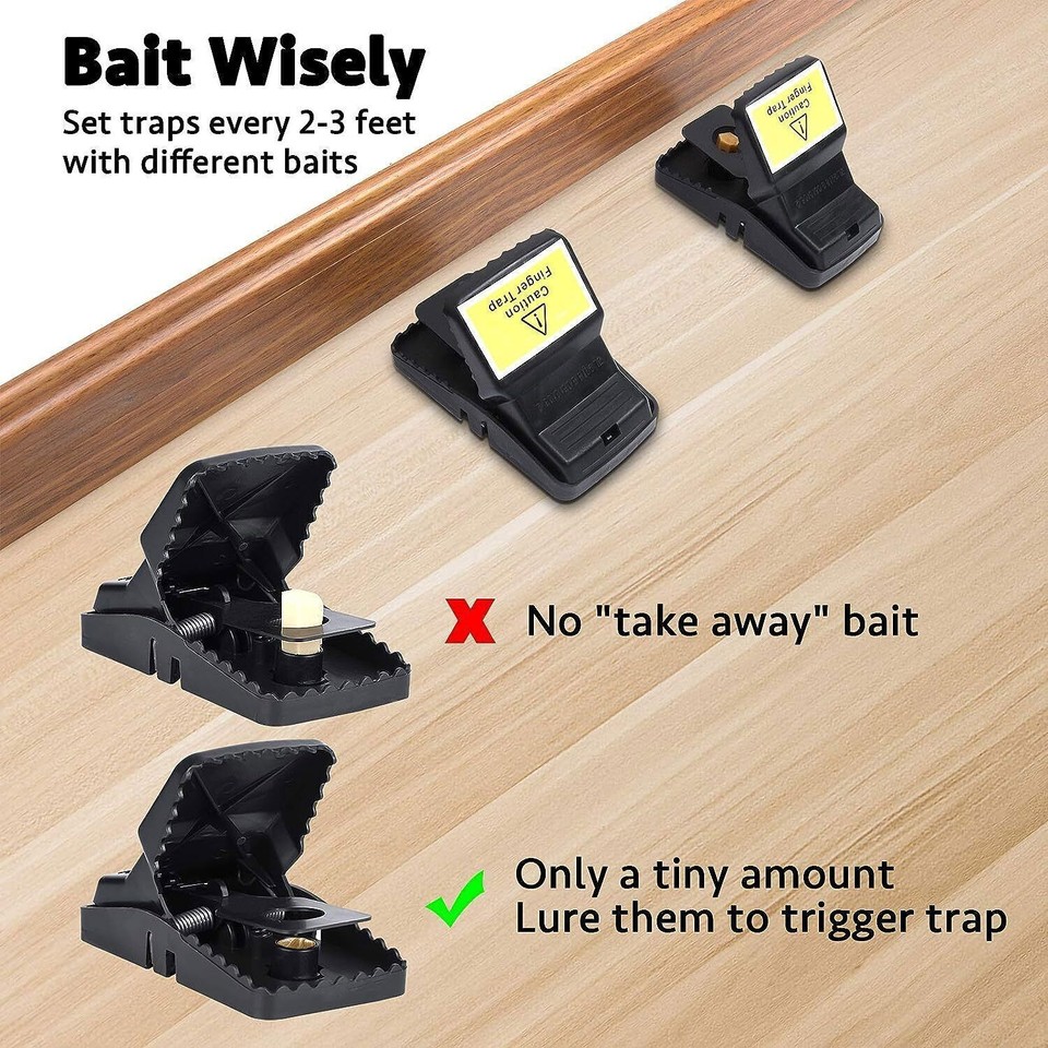 6 Mouse Traps | Strong Duty Mice Snap Catcher Rodent Mice Reusable Pest ...