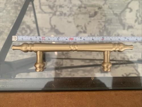 NIB Lot of 10 Brushed Solid brass cabinet Drawers pulls 3” Center ...