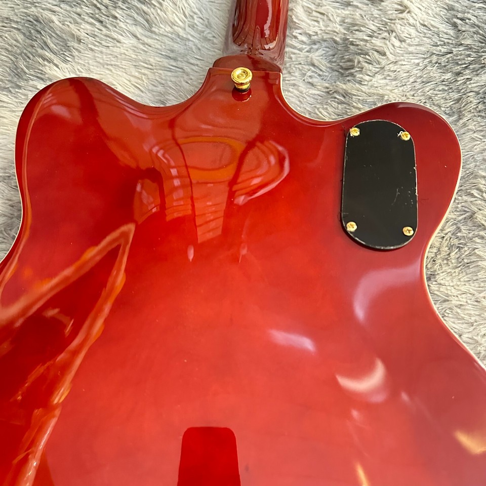 Classic red hollow electric guitar gold hardware 2H pickups, rosewood ...