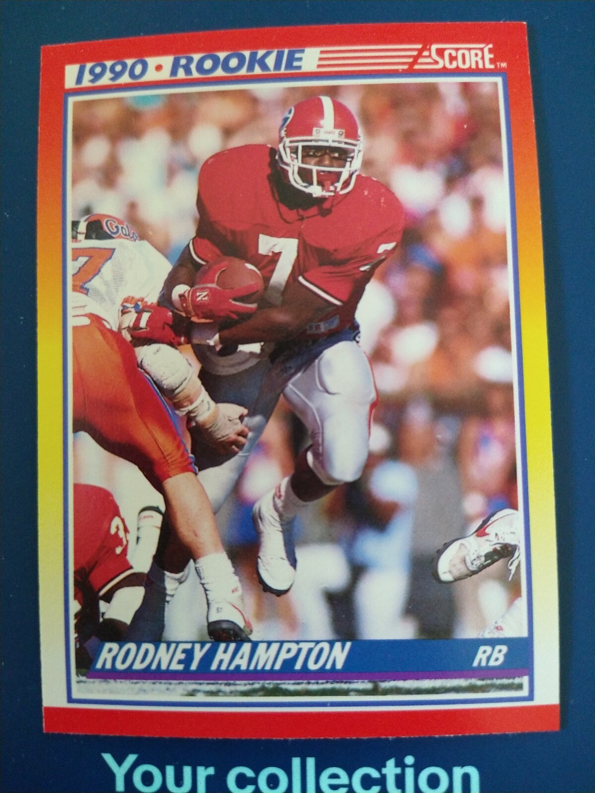 1990 Score Football Rodney Hampton #307 Georgia Bulldogs Rookie RC | eBay