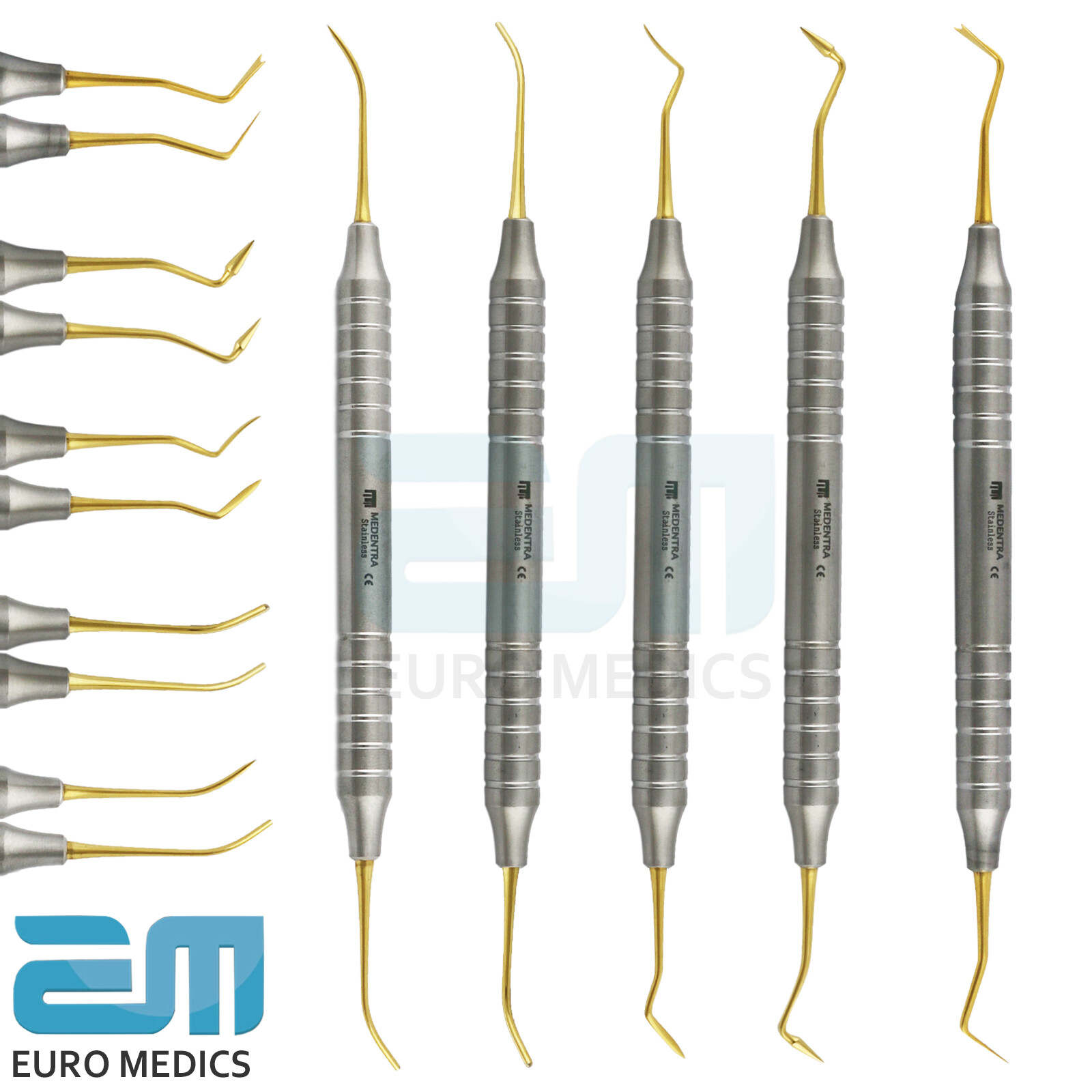 5X Dental Composite Instruments Set Gold Tips Filling Restorative Titanium Kit | eBay