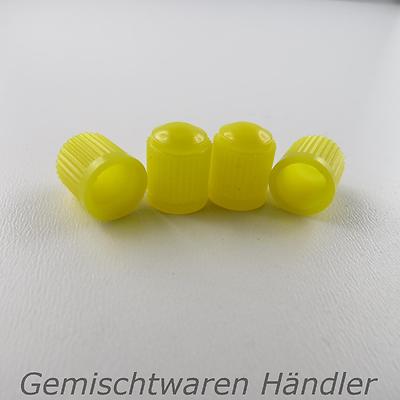 4 X Dust Cap Car Motorcycle Bike Moped Caps Plastic Yellow Valve Car ...