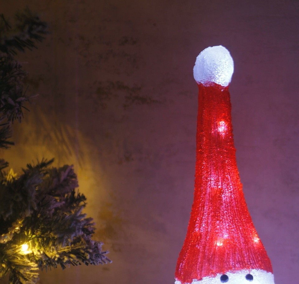 Santa Light Up Christmas Decoration Large 40 LED Ornament 60cm Acrylic ...