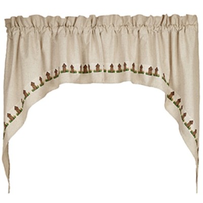 New Primitive Country Farmhouse Chic OUTHOUSE CAFE SWAGS Curtains | eBay