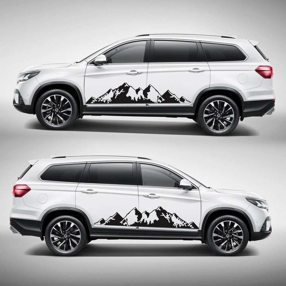 2pcs Mountain Range Vinyl Decal Sticker Fit for Car Truck Side Door ...