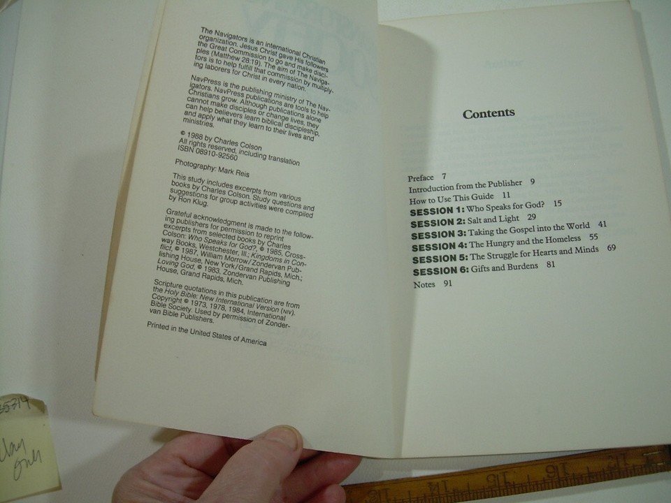 Charles Colson 1988 Transforming Society Bible Study Influencer ...