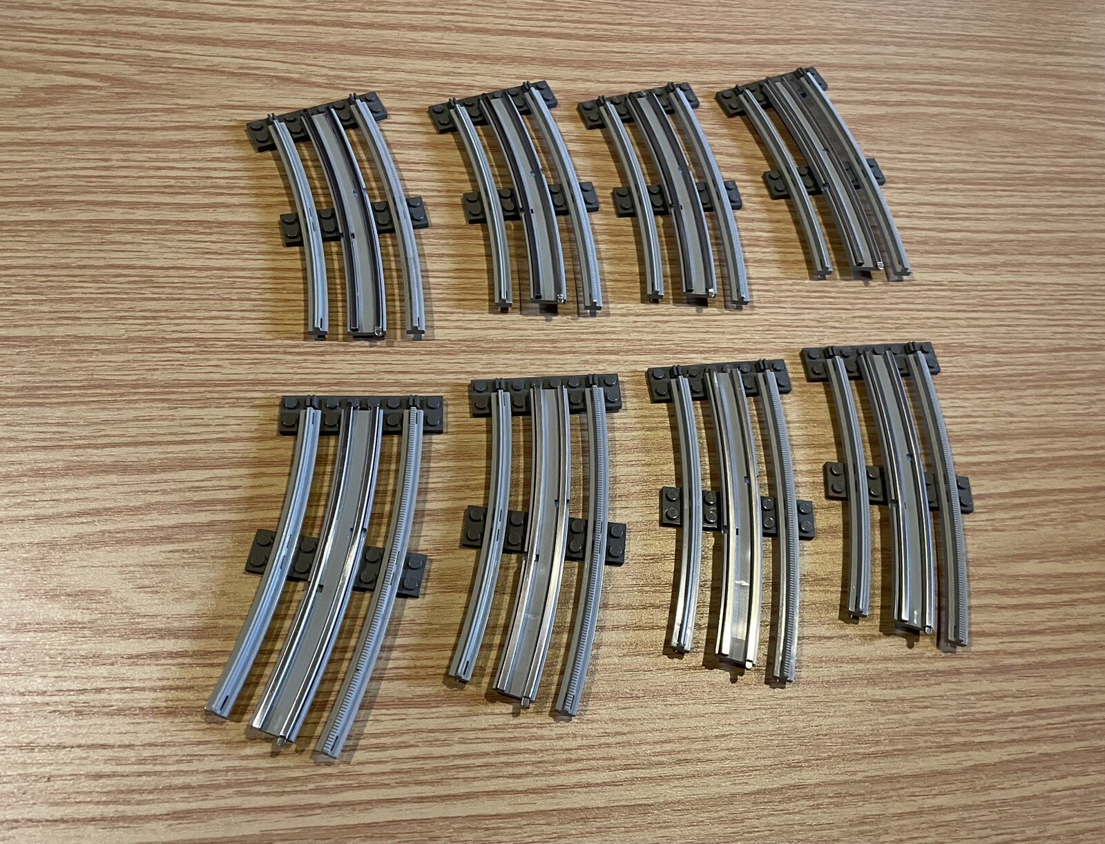 Lego® Eisenbahn Schienen 12V TRAIN 8x 7855 Gebogene Schienen ZUG Kurve ...