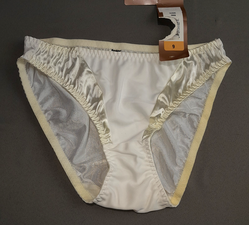 90s Playtex Secrets Second Skin Panties Size 6 White Shiny Satin Hi-Leg ...