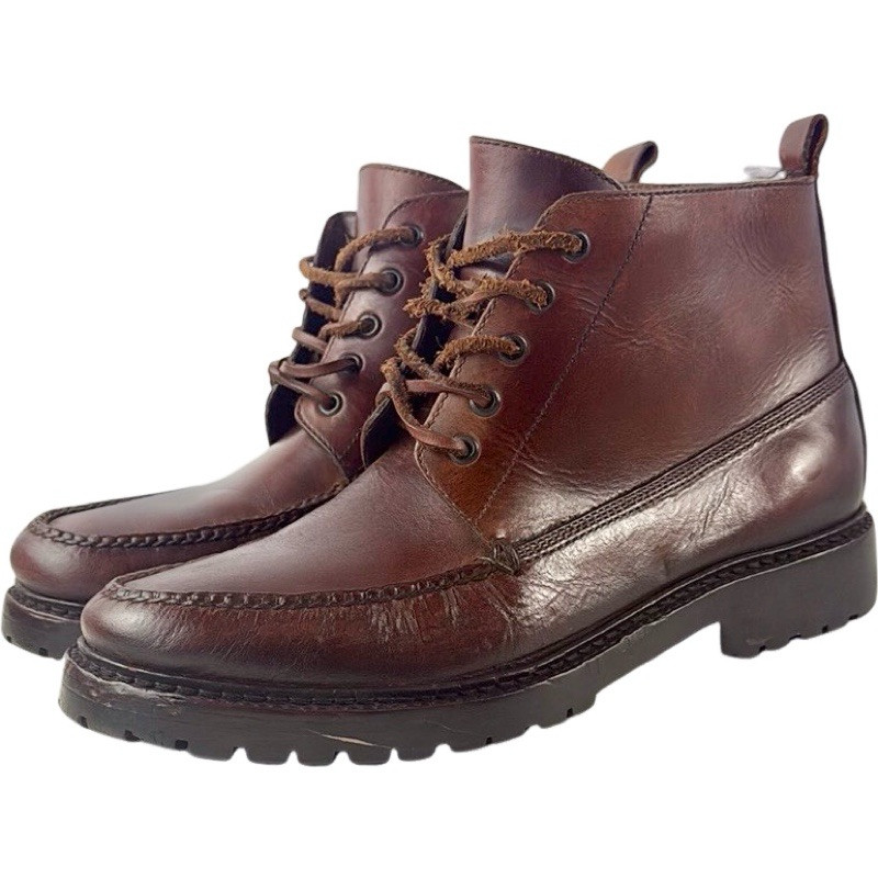 Polo Ralph Lauren Brown Leather Ranger Boots Men's Si… - Gem
