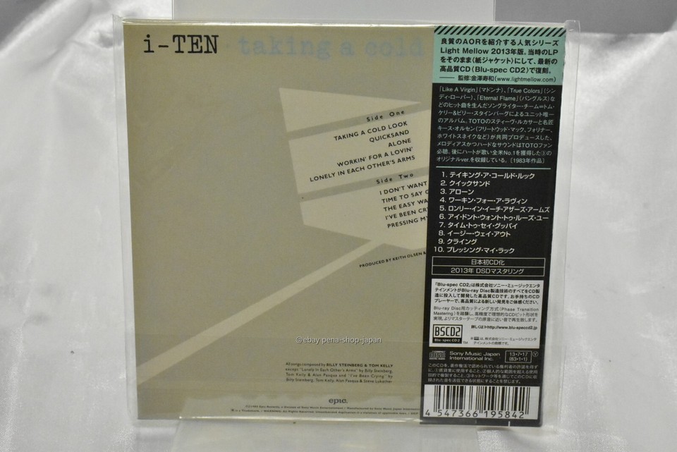 I-TEN-TAKING A COLD LOOK- Japan Paper Sleeve BLU-SPEC CD2 Ltd/Ed ...
