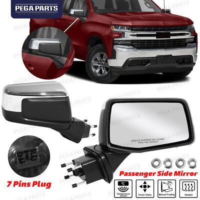 Power Right Side Door Mirror For 2019-2025 Chevrolet Silverado 1500 ...