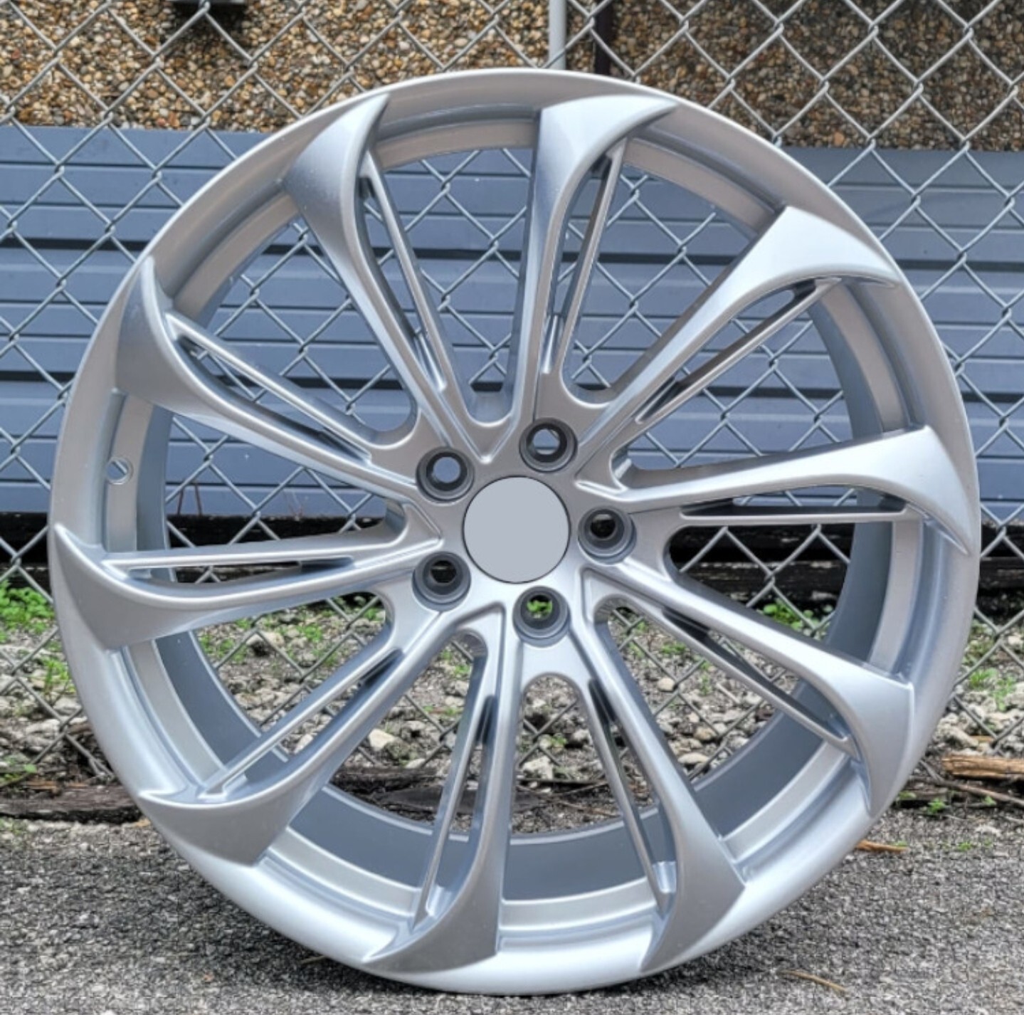 22" Inch Machined Face & Silver Replica Tesla 5x114.3 Wheels | eBay