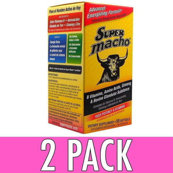 Super Macho 150518 High Potency B Vitamins 50 Softgels for sale online ...