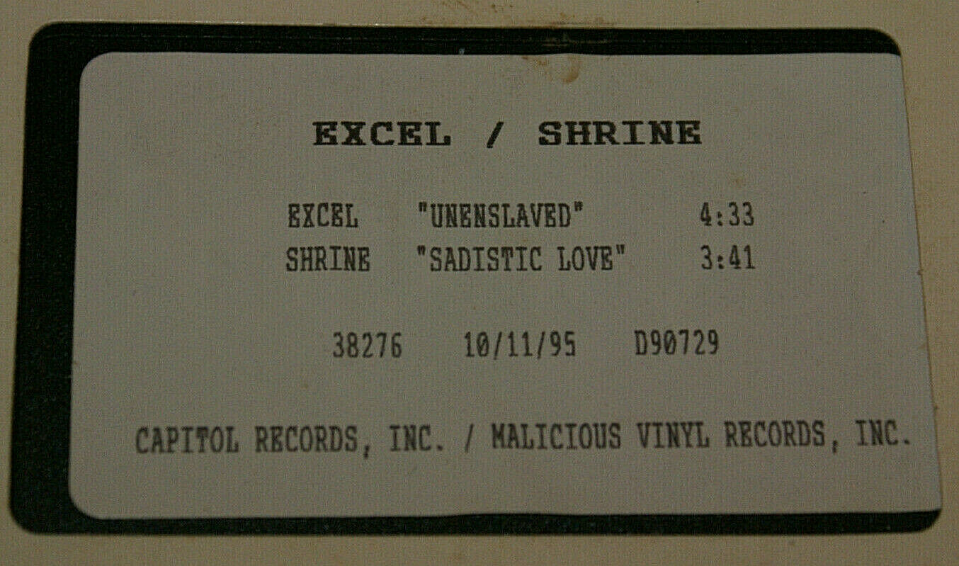 Excel + Shrine Rare 1995 Vhs Ntsc Promotional Video Tape Htf Out Of ...