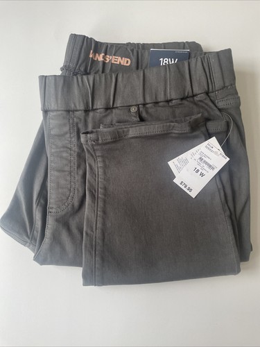 Lands End Womens Semi High Rise Pull-on skinny Gray Jegging 18W | eBay
