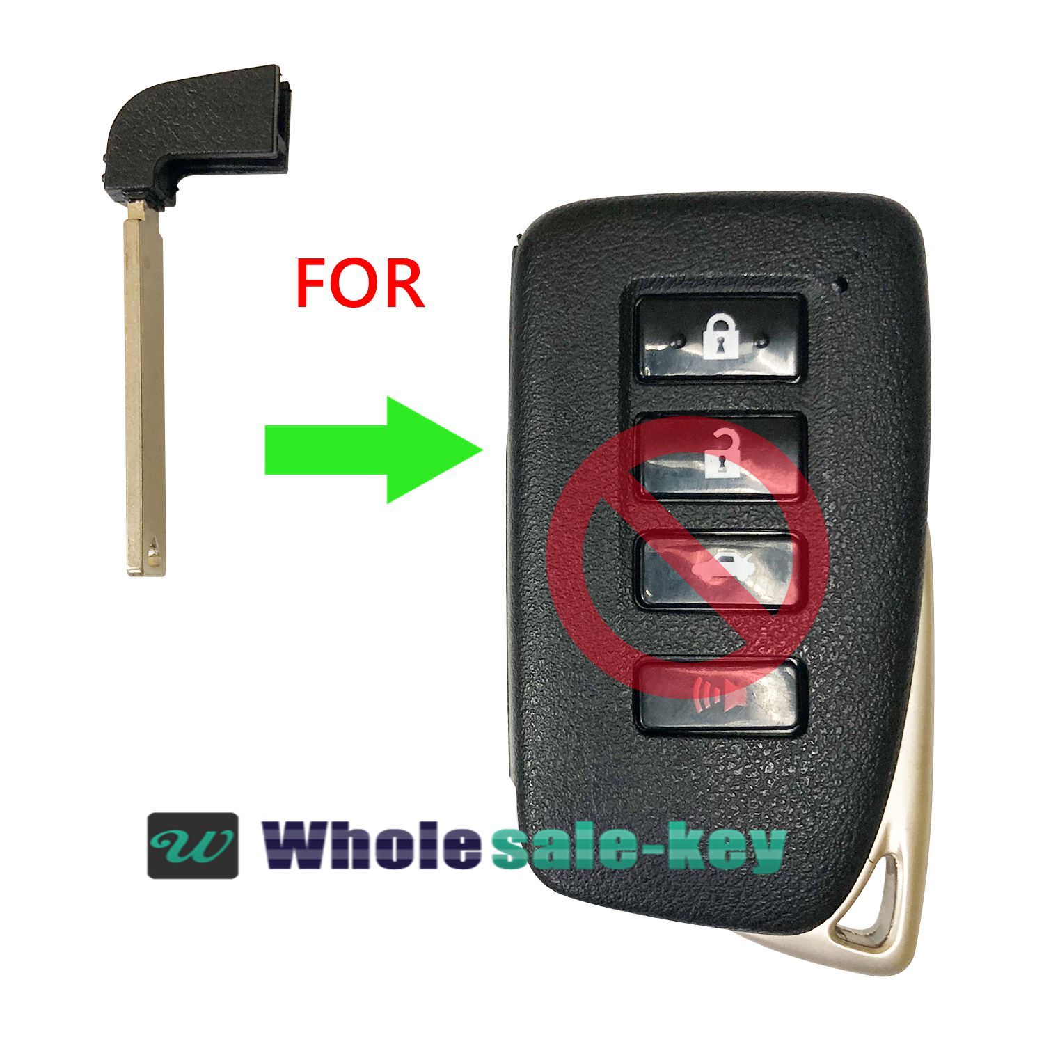 NEW UNCUT LEXUS REPLACEMENT SMART REMOTE EMERGENCY KEY BLADE BLANK ...