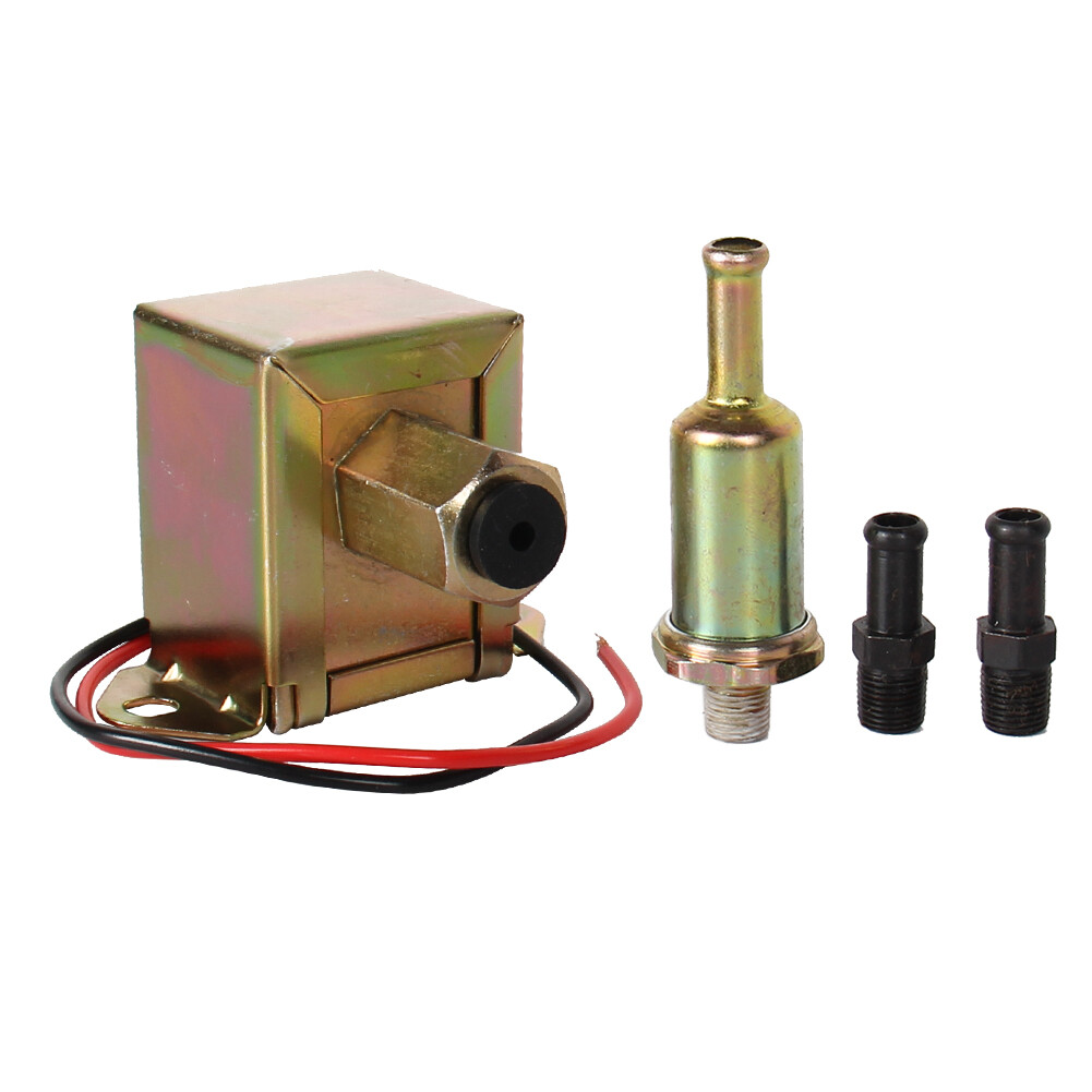 12V Volt Universal Fuel Pump Electric Inline 2.5-4PSI Low Pressure Gas ...
