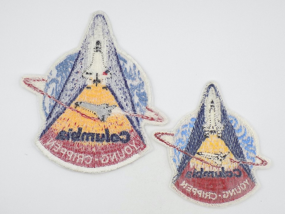 Official NASA Columbia STS-1 1981 Space Shuttle Patch Set - 3" & 4 ...