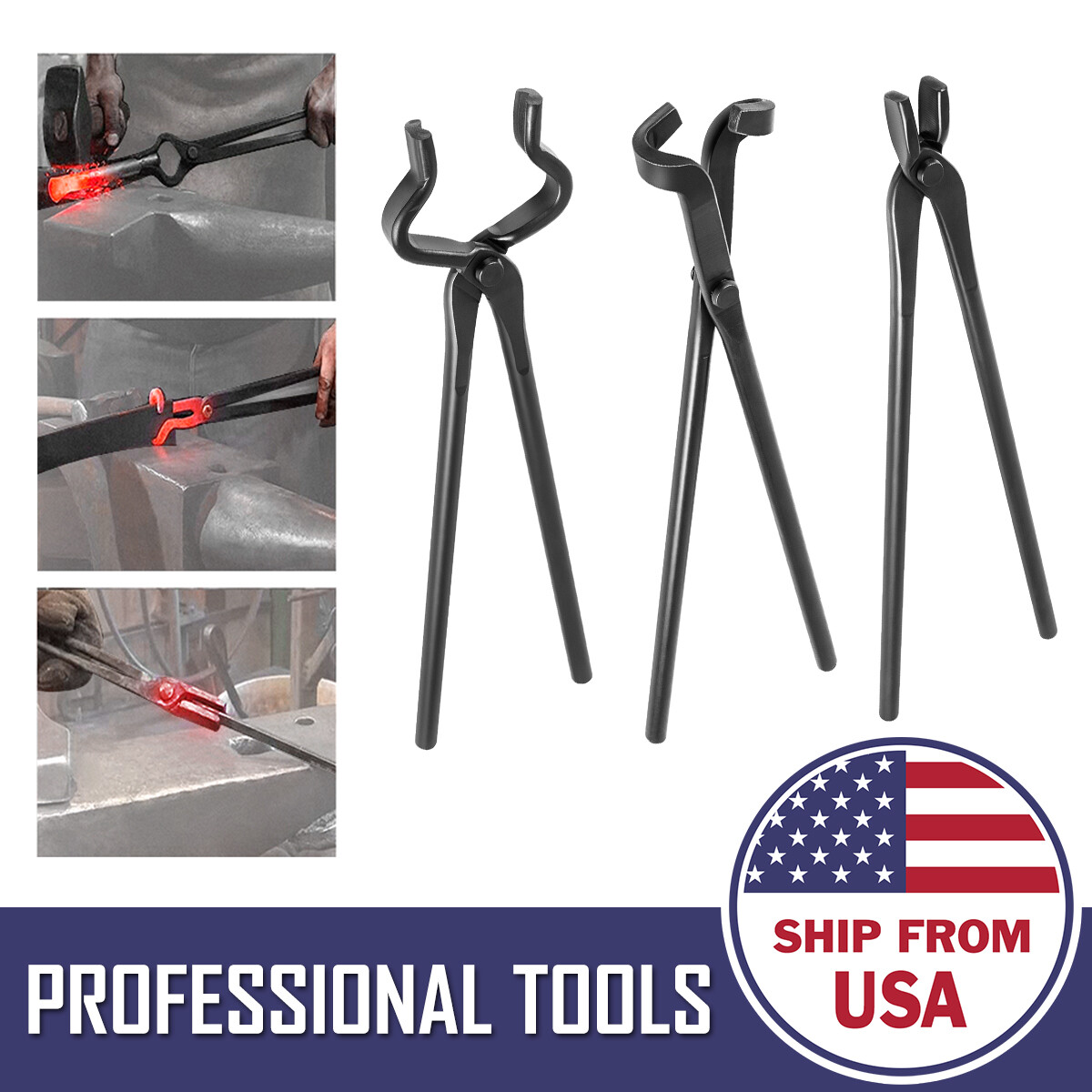 Knife Making Tongs Bladesmith Tong Set & Blacksmith Hammer 1.5 kg Forge Tools | eBay