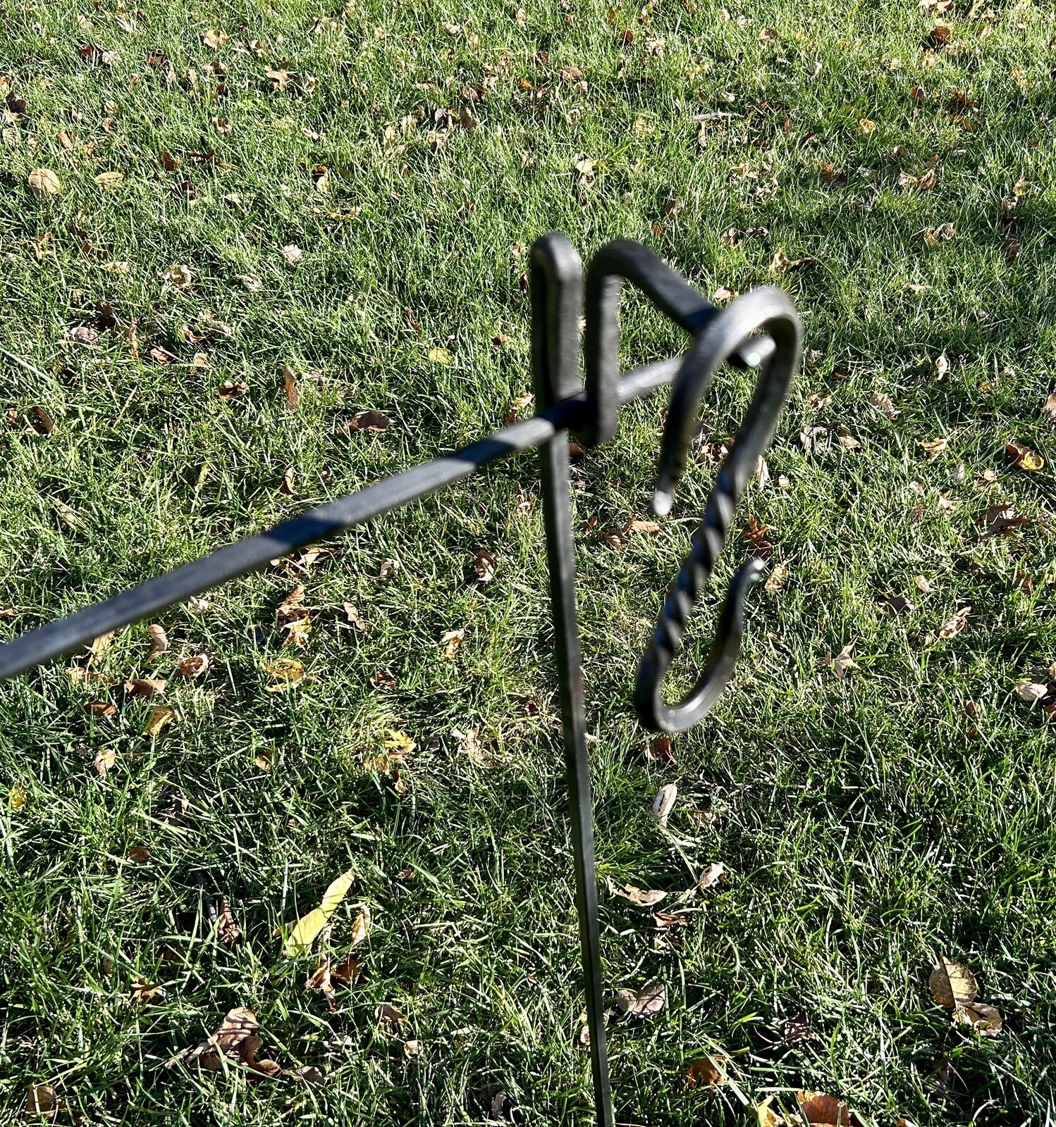 3 Hook Hand forged Rustic Cowboy Portable Campfire Fire Spit and Tripod ...