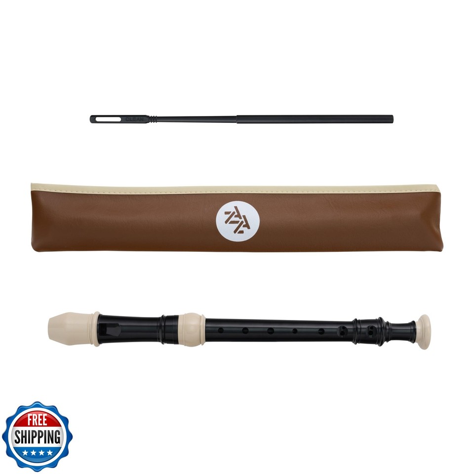 ZAZA- Quality Soprano Recorder with Zipper Bag, Cleaning Rod, and ...