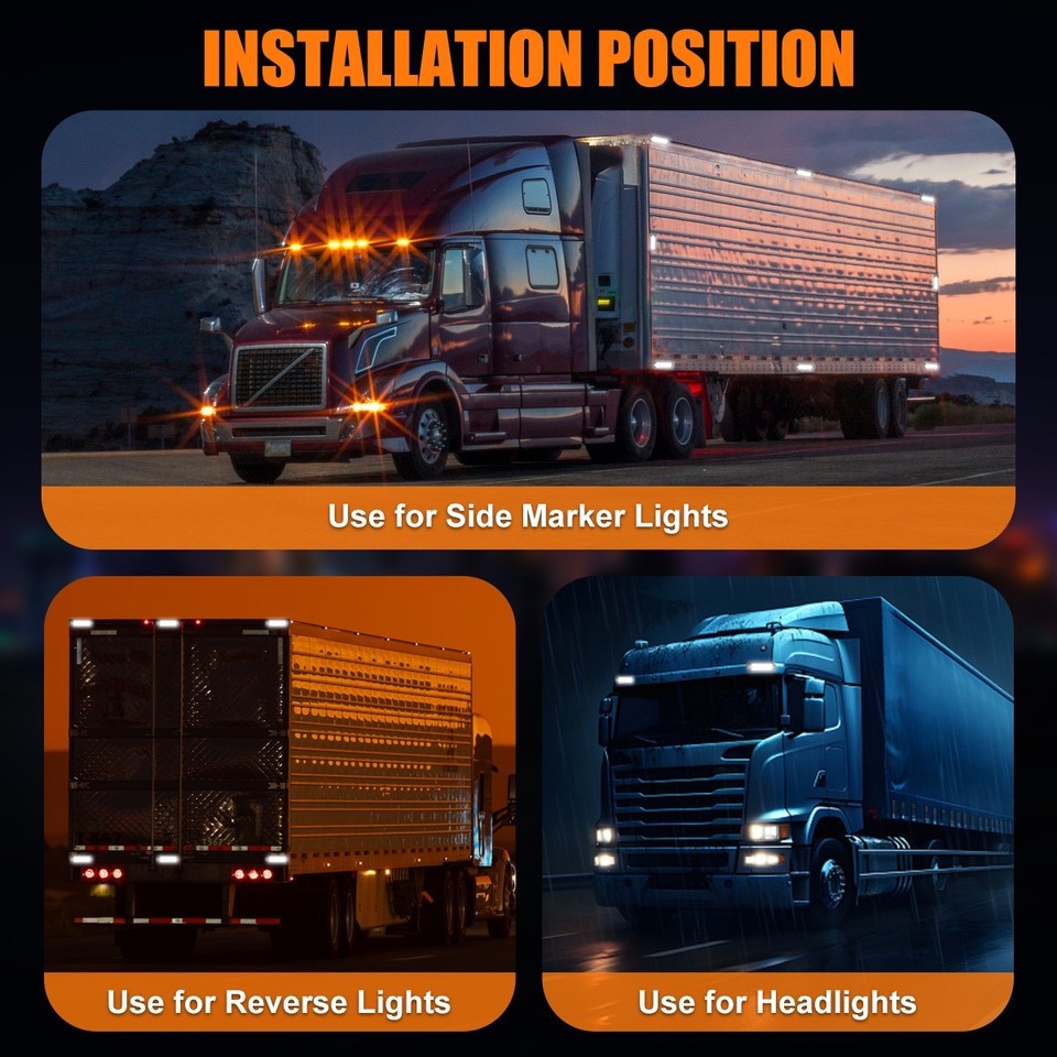 7" Thin Flush Mount LED Light Bar Pods Side Lights for truck atv ...