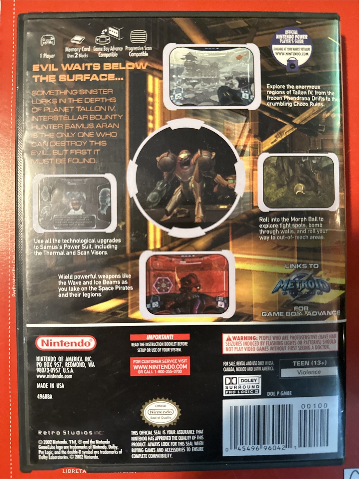 MINT Metroid Prime (Nintendo GameCube) Complete w/ inserts - BLACK ...