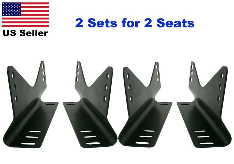 InVictus Universal Side Mount Seat Brackets 2 Pairs for Two Race Bucket ...