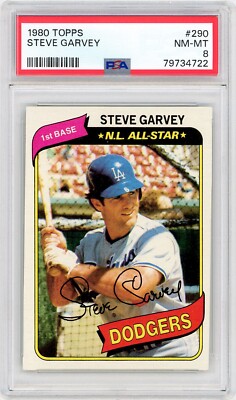 1980 Topps #290 Steve Garvey Los Angeles Dodgers / NM-MT PSA 8 *4722 | eBay