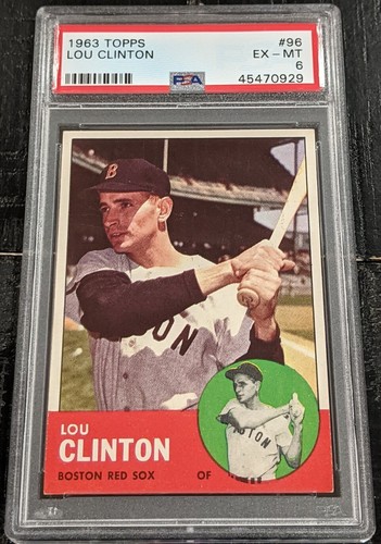 1963 Topps Lou Clinton PSA 6 EX-MT #96 Dead CENTERED Original Vintage ...