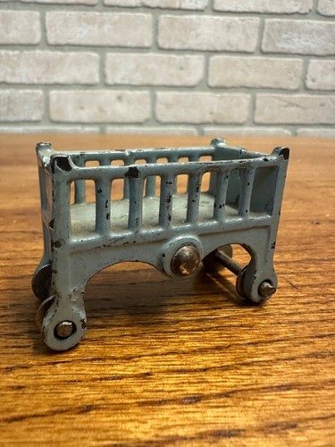 Antique Kilgore Arcade Cast Iron Baby Crib Bed Doll Dollhouse Miniature ...