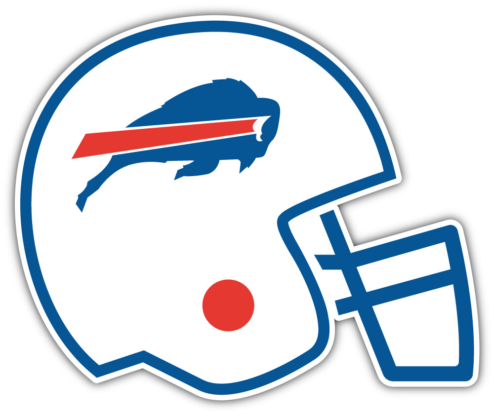 Buffalo Bills White Helmet NFL Sport Car Bumper Sticker Decal "SIZES ...