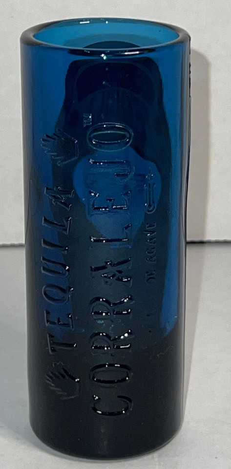 Reposado Tequila Corralejo Tall Cobalt Blue Shot Glass Barware | eBay