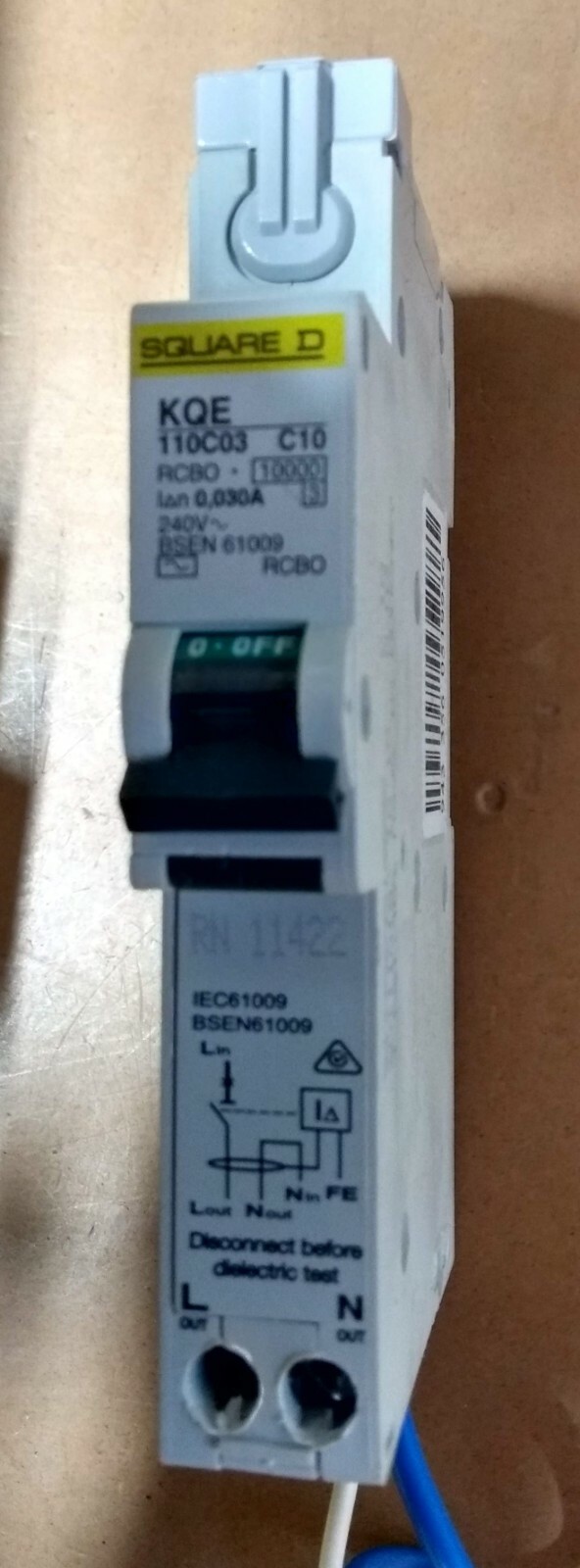 Square D/ Schneider KQE RCBO 30mA, 45A, 32A, 20A, 16A, 10A, Type C ...