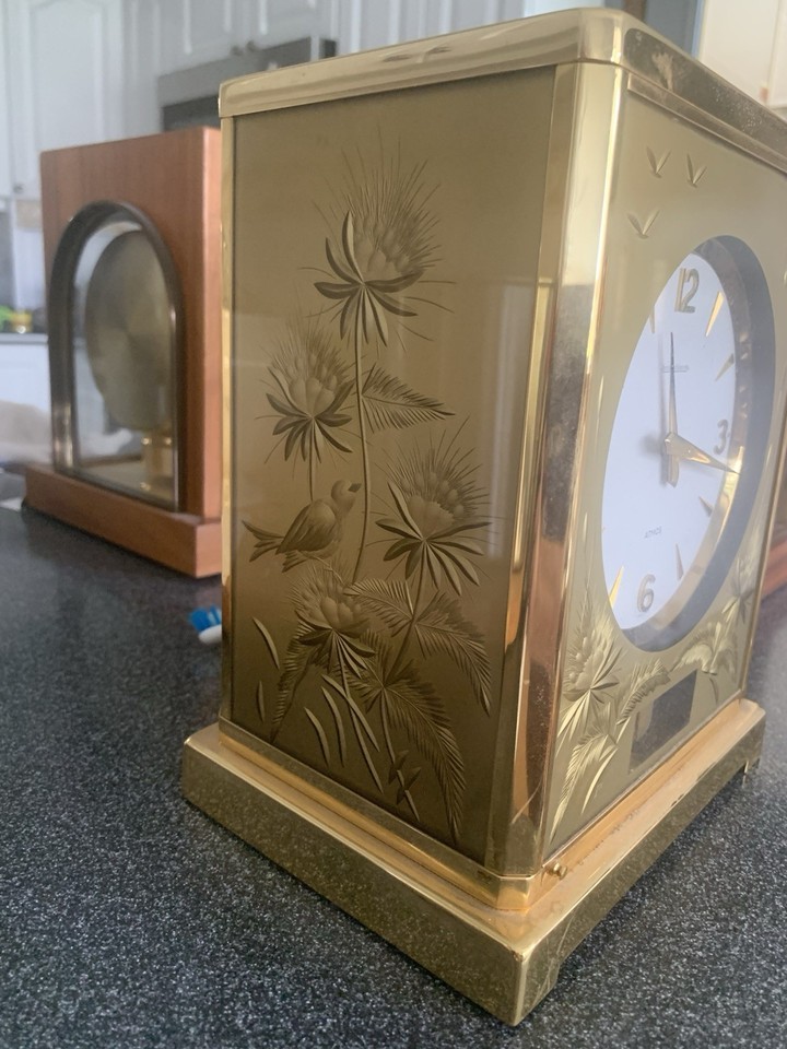 Jaeger Lecoultre Atmos Gold Swallow Vintage Mantle Clock Artist ...