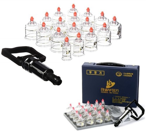 Hansol Professional Cupping Therapy Equipment Set [17 Cup] + Pumping ...