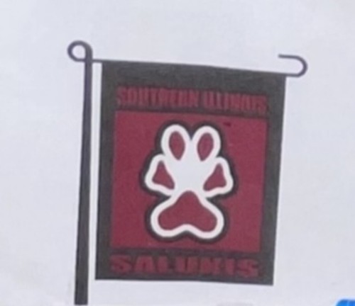 SIU Southern Illinois Salukis Banner Flag 13” x 18” “PAW PRINT” Design ...