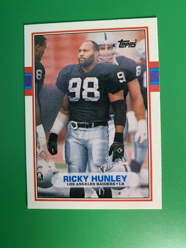 1989 Topps Ricky Hunley RC #124T Los Angeles Raiders | eBay
